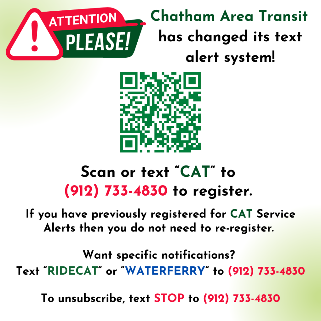 Service Text Alerts – Chatham Area Transit (CAT)